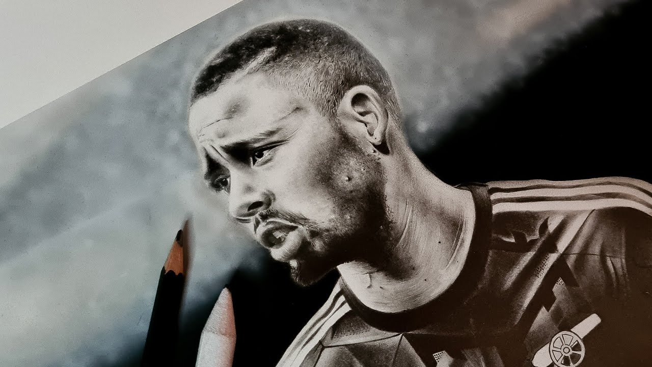 REALISTIC DRAWING GABRIEL JESUS DESSIN REALISTE how to make realistic ...