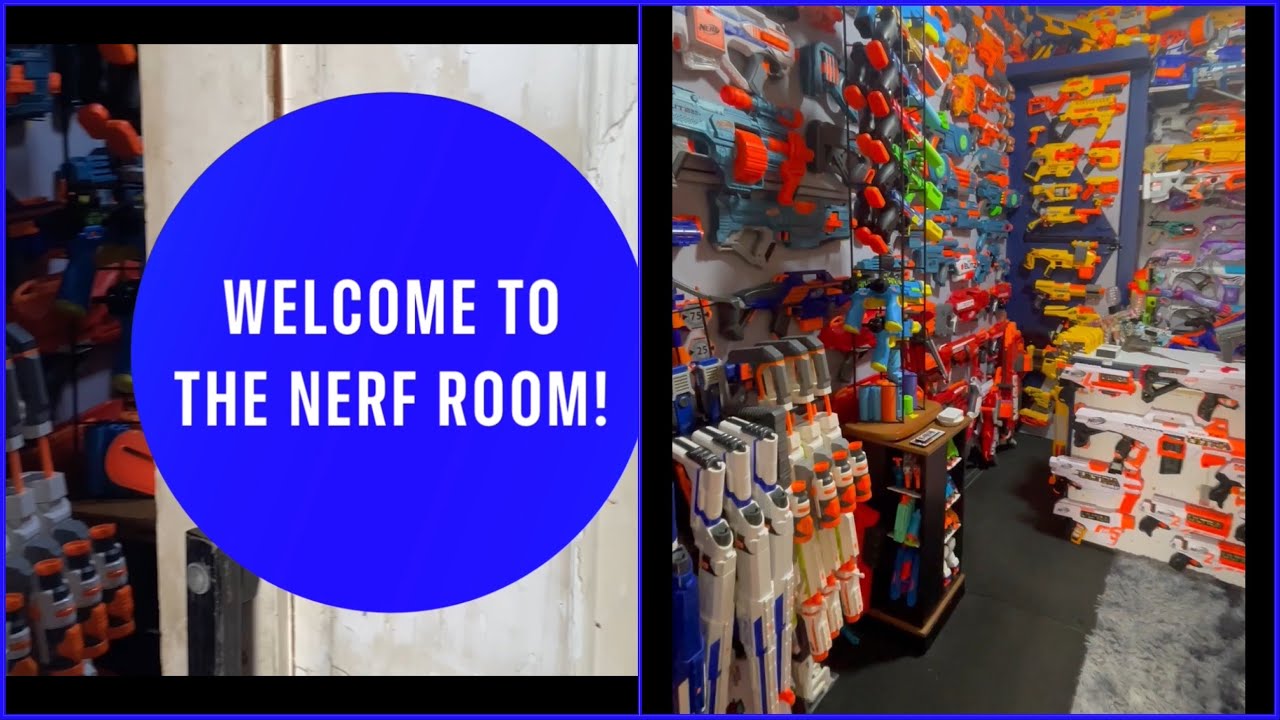 NERF Collection! Take A Tour Of Our NERF Room! Nerf, Dart Zone, X-Shot ...
