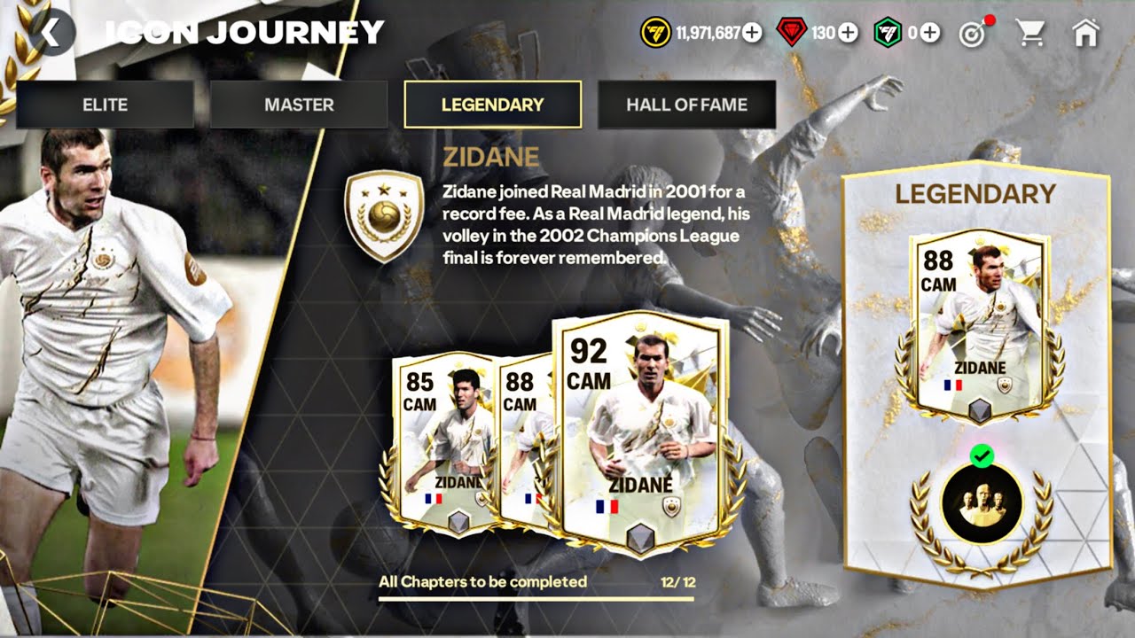 EA SPORTS FC MOBILE 24 WALKTHROUGH ZINEDINE ZIDANE LEGENDARY VERSION ...