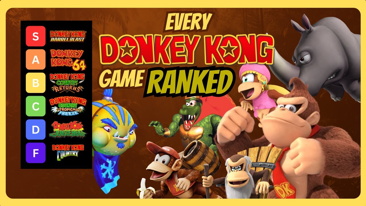 Every Donkey Kong Game Ranked | BB8's House - YouTube
