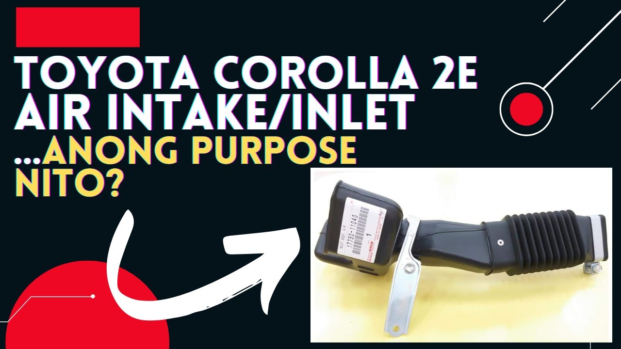 How to Install Air Inlet/Cold Air Intake on Toyota Corolla 1992 2E ...