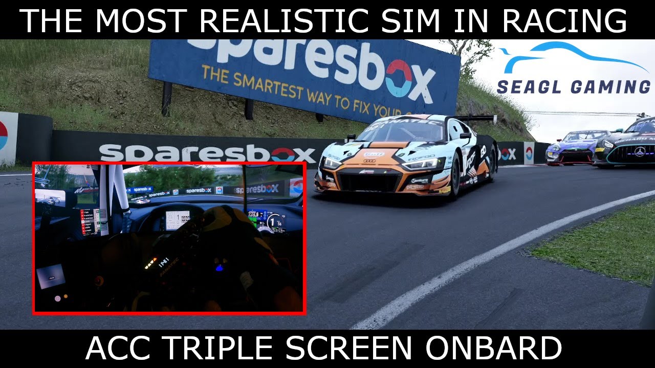 The Most Immersive Experience in Sim Racing [ACC Triple Monitor] - YouTube