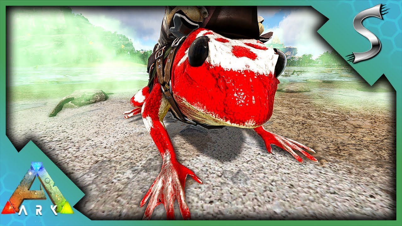 THIS THING CAN KNOCK ANYTHING OUT? DART FROG TAMING! - Ark: Jurassic ...