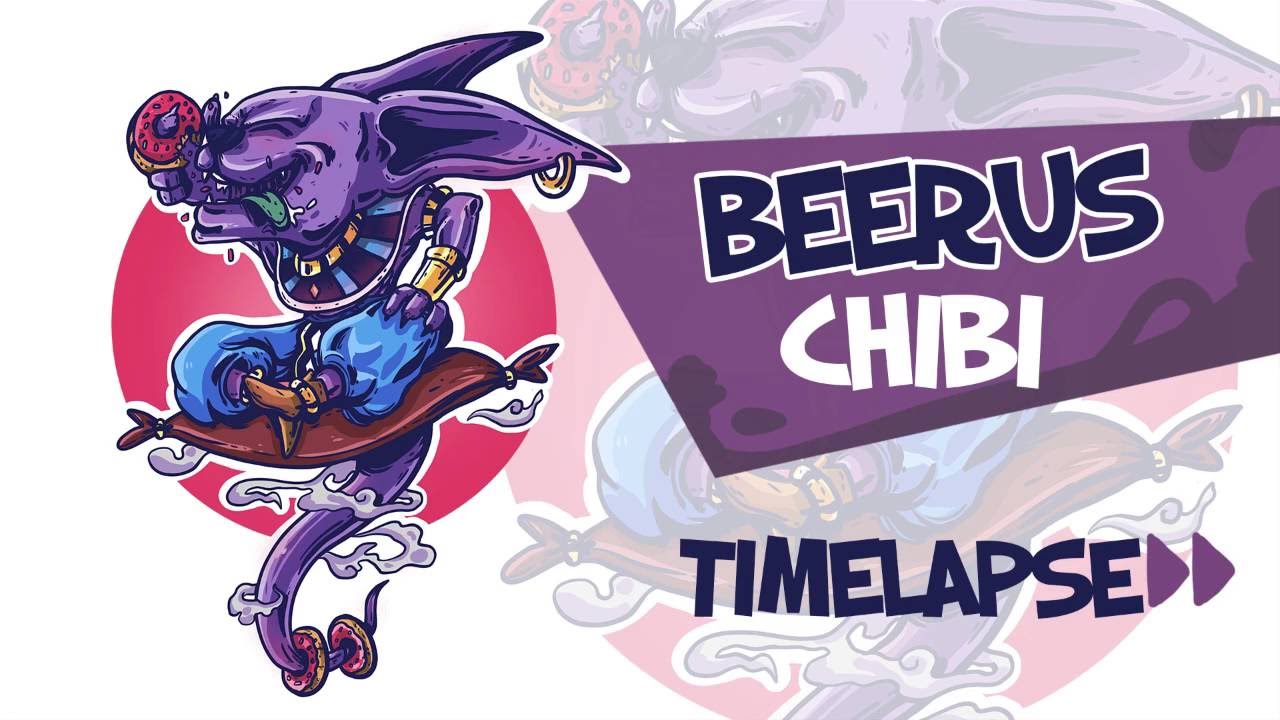 Beerus Chibi Timelapse - YouTube