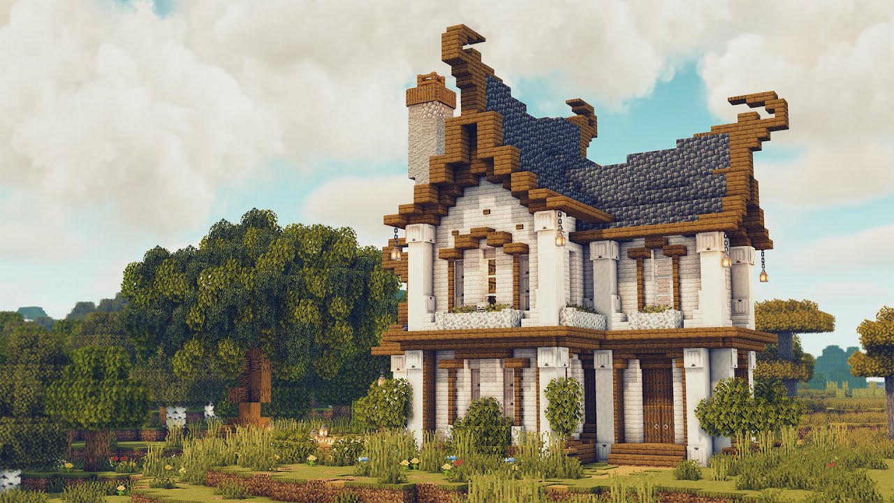 How to Build the Ultimate Pale Oak House + Interior in Minecraft - YouTube