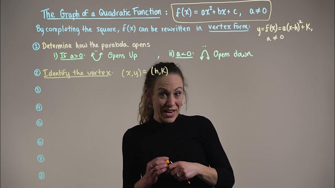 Analyzing Graphs of Quadratic Functions - YouTube