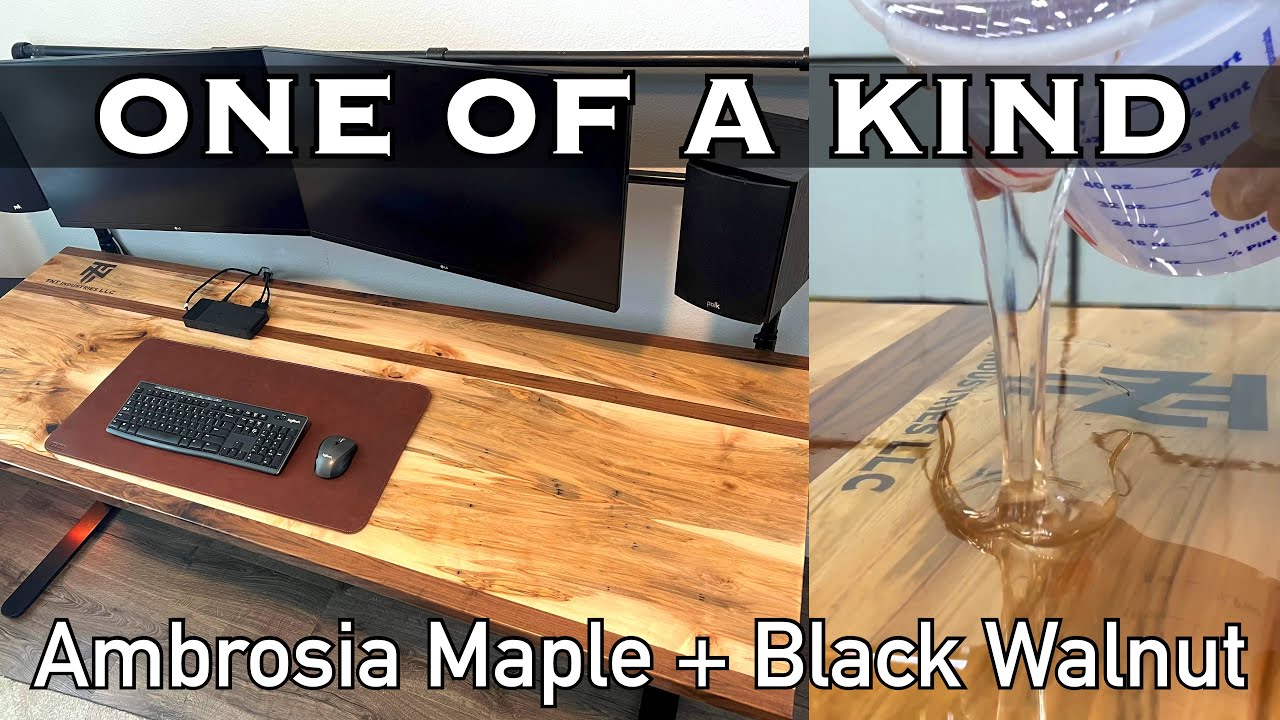 Custom Epoxy Desks Part 1: Ambrosia Maple and Black Walnut - YouTube