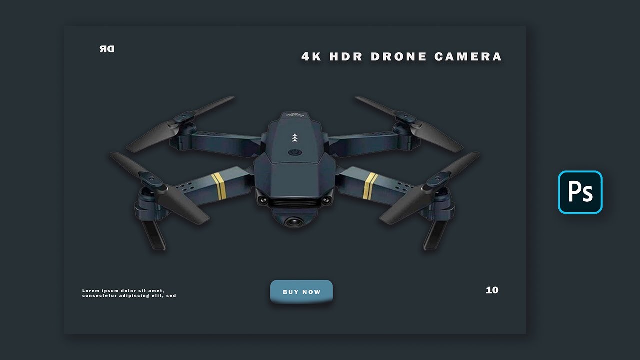4K Drone Camera UI Design In Photoshop ( UI/UX ) - YouTube