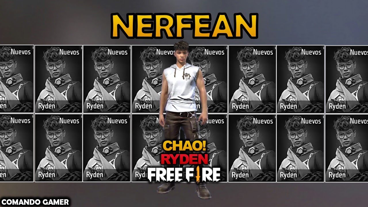 GARENA NERFEA el NUEVO PERSONAJE RYDEN en FREE FIRE Chao a la Araña ...