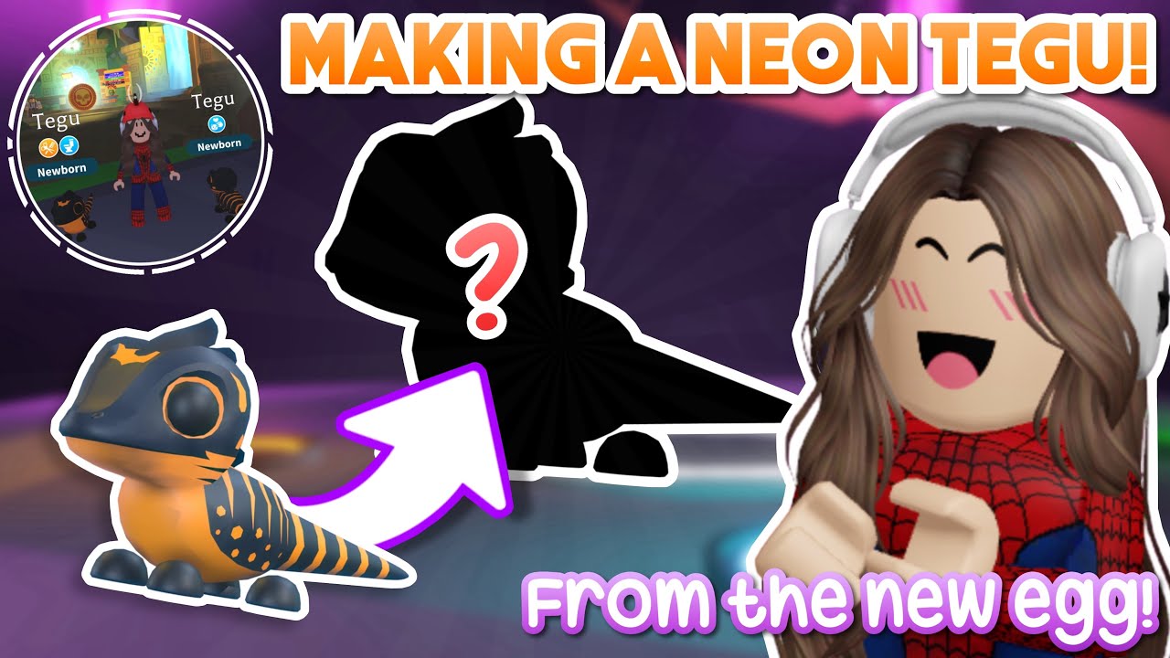 Making a NEON TEGU! from the NEW AZTEC EGG! | Adopt Me Aztec Egg Update ...