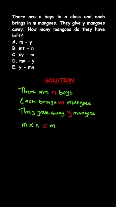 BASIC MATHS | SOLVING THE MATH PROBLEM OF MANGO DISTRIBUTION - YouTube