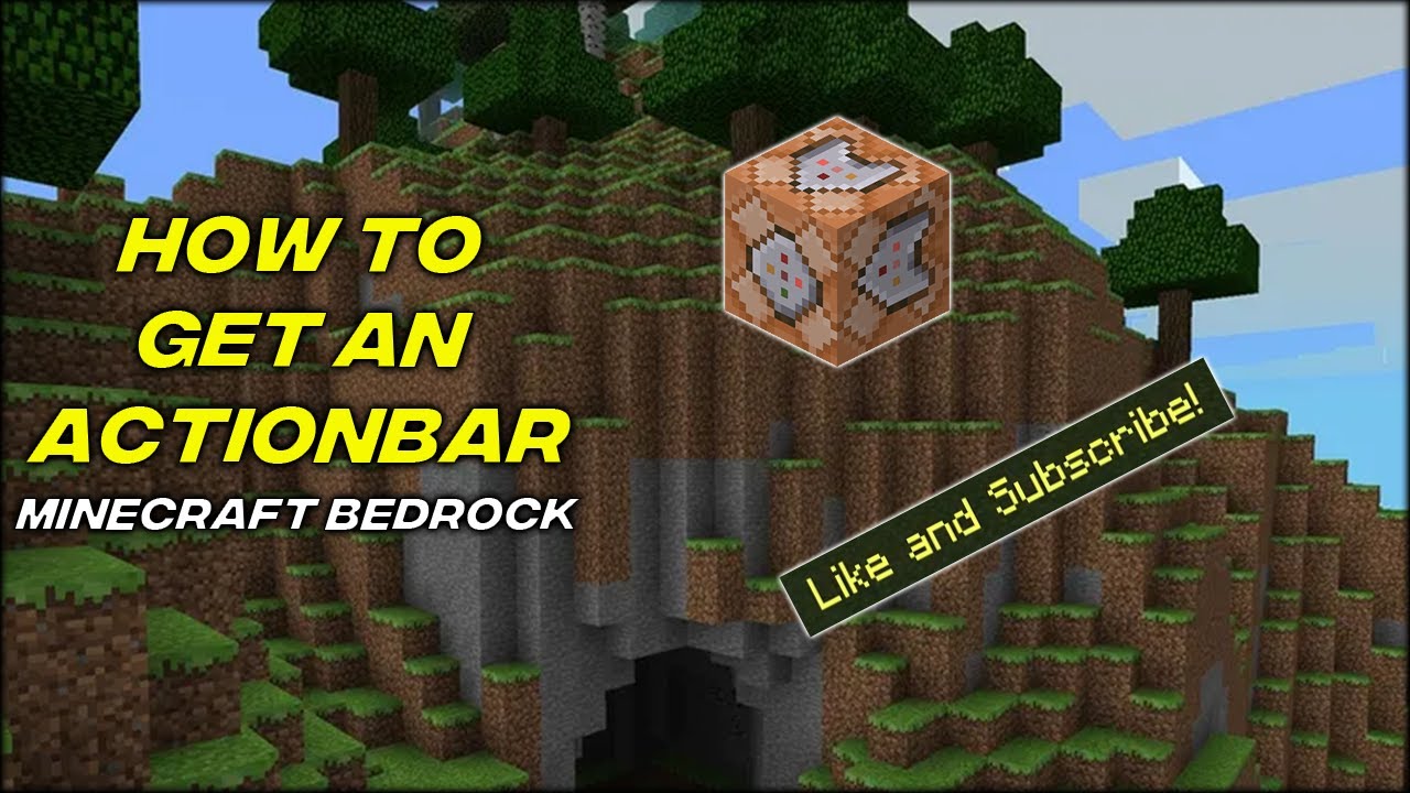 How To Get An Actionbar In Minecraft Bedrock! - YouTube