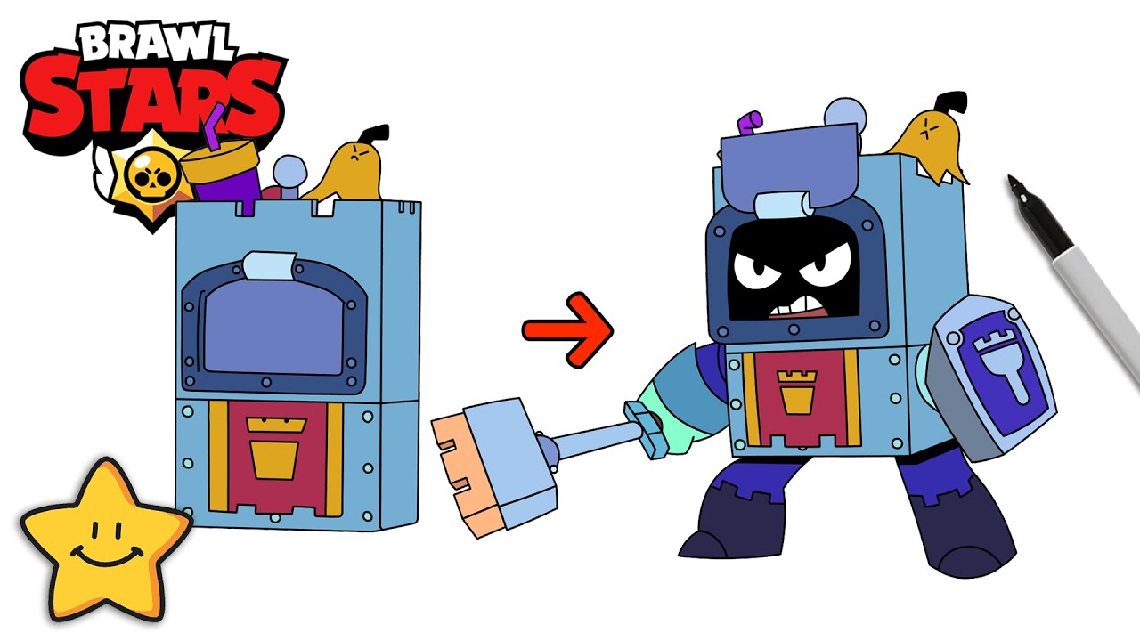 How To Draw Ash 🗑️🤖 | Brawl Stars | New Brawler | Animation Styles ...
