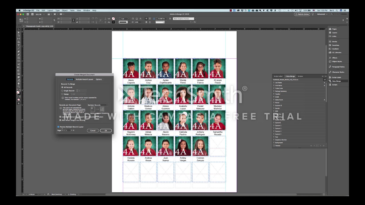 Adobe inDesign Yearbook flow - YouTube