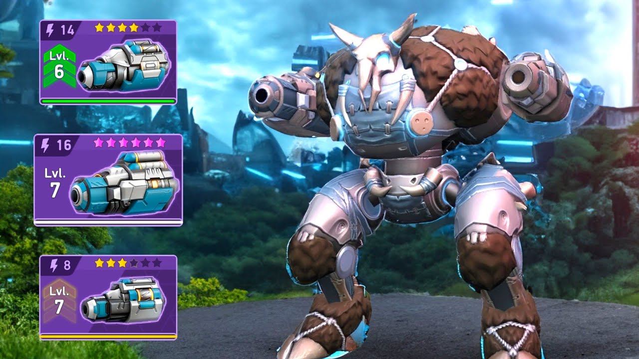 Juggernaut with All Voltaic RPG 16 14 8 - Mech Arena - YouTube