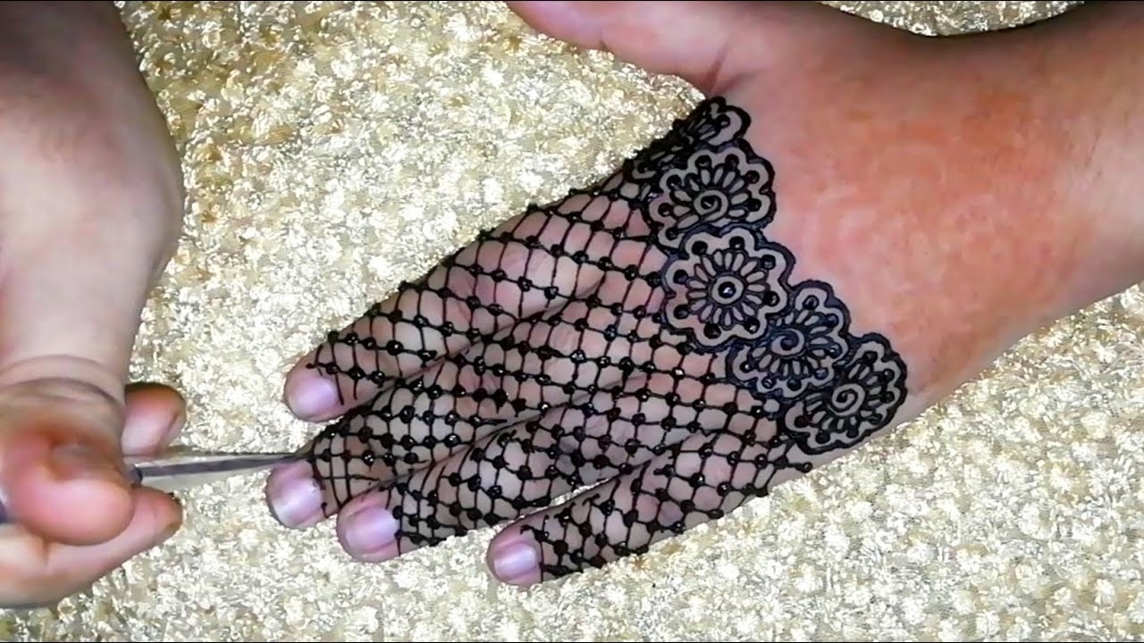 Latest Net Mehndi Design|| Net Henna Art 2019 - YouTube