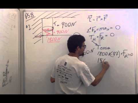Mass on Rod Statics with angle, CM, Schwartz, Cal Poly Physics