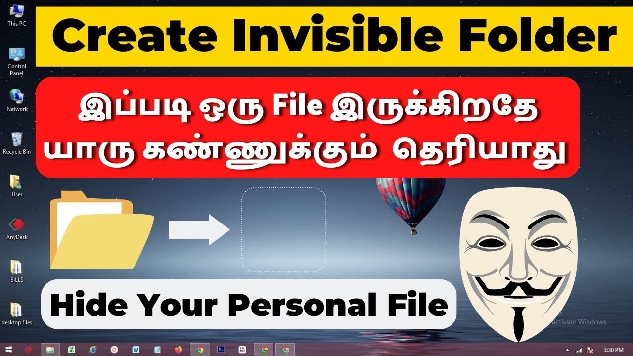 How To Make A Invisible Folder On Windows 10 | Create Invisible Folder In Tamil | Windows 7/8/10 ...