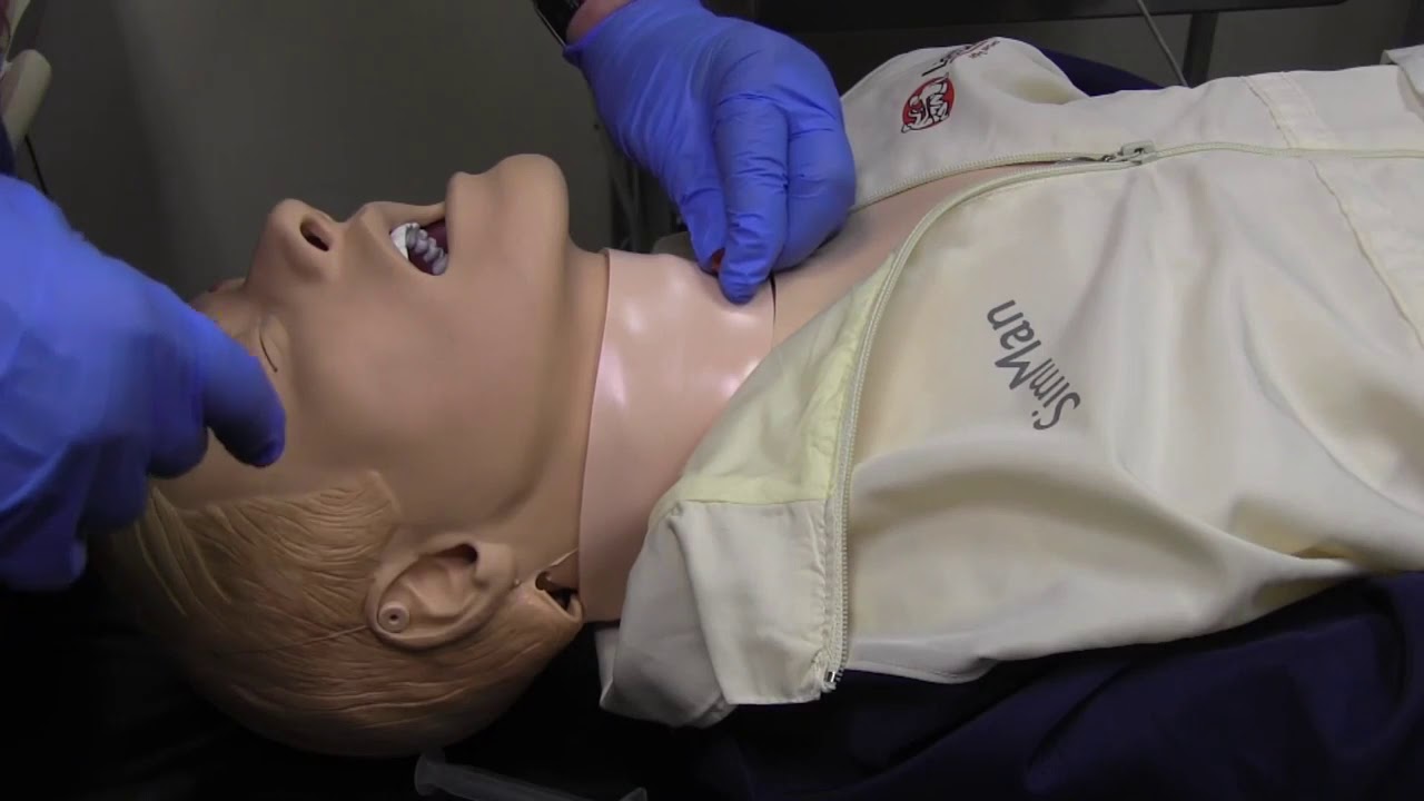 Needle Cricothyrotomy Skill Practice NRP - YouTube