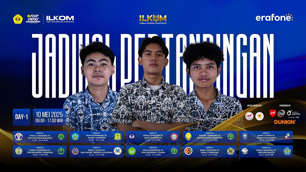 ILKOM UNPAS MOBILE LEGENDS COMPETITION - DAY 1 - YouTube