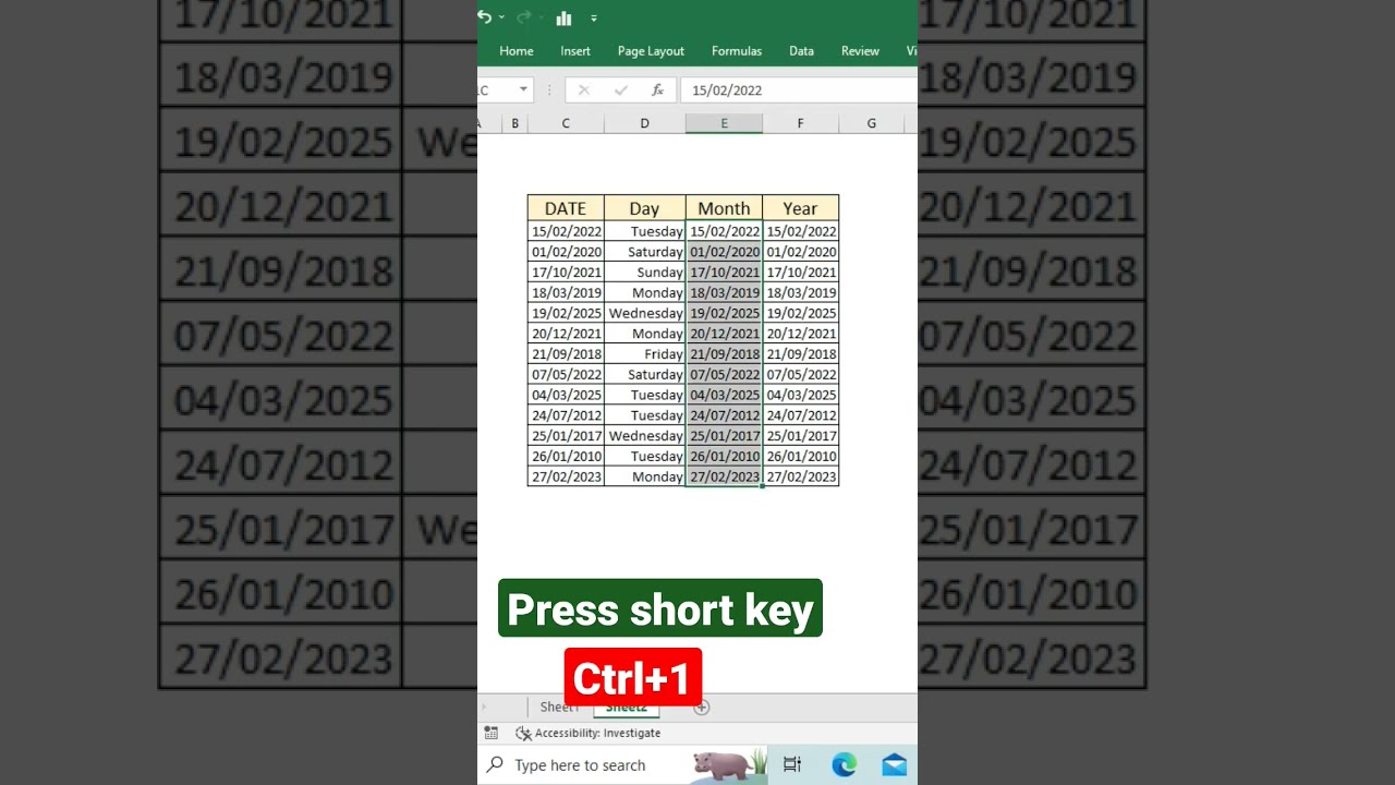 Excel Pro Trick Format Dates In excel Day month year youtubeshorts Excel Pro Trick Format Dates In excel Day month year youtubeshorts