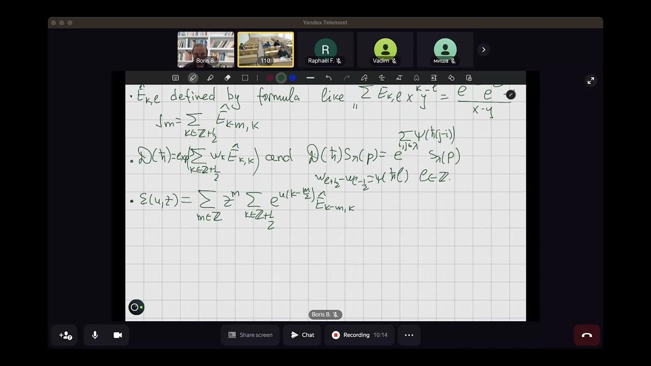 Dunin-Barkovskiy P. I. Bychkov B. S. Introduction to Topological Recursion. 07.12.2023. - YouTube