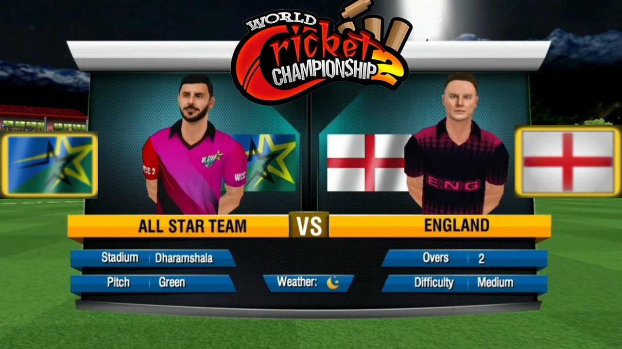 All Star Team V/S England | WCC2 | Gameplay | I AM GAMER #game #cricket ...