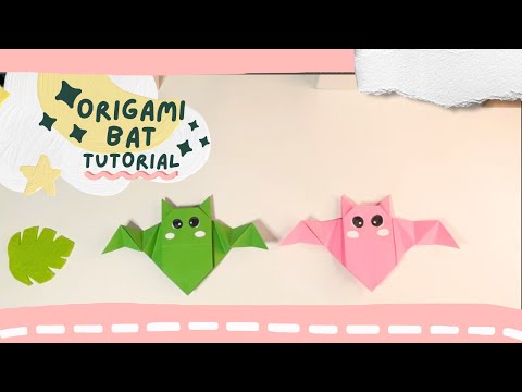 How to Make Easy Origami Bat for Kids - YouTube