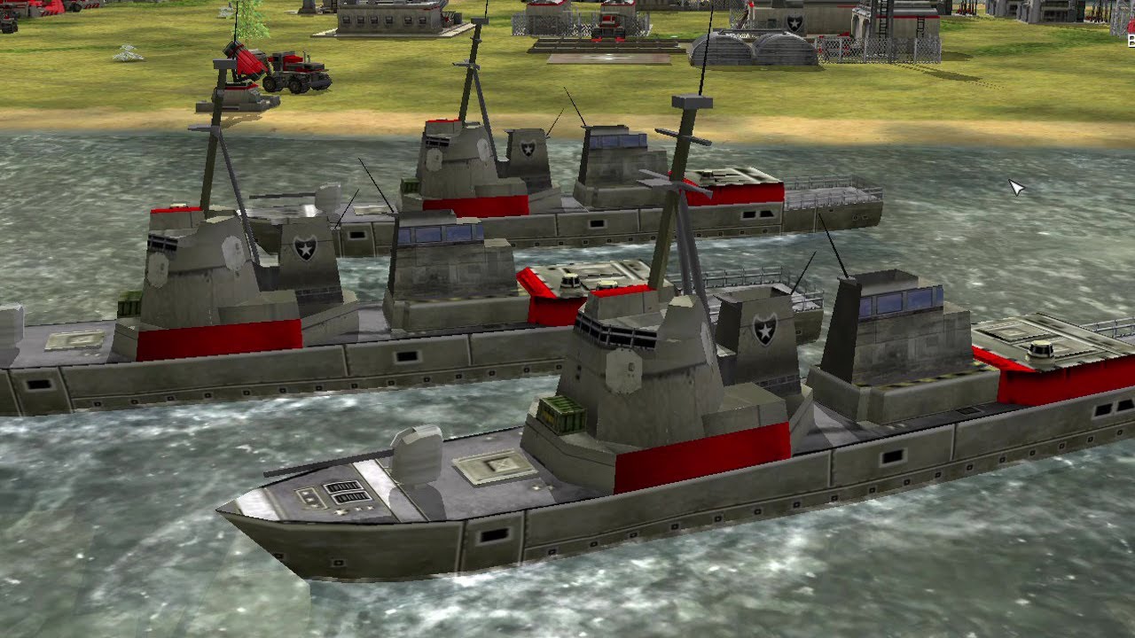 Battleship USA vs Nuke Shipyard | GENERALS CONTINUE 3.01 | Command and ...