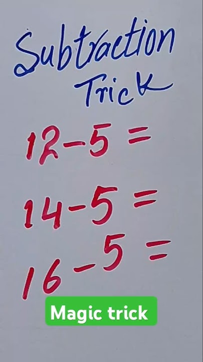 Magic subtraction trick! #shorts #subtraction3.1M#subtract #fast #maths ...
