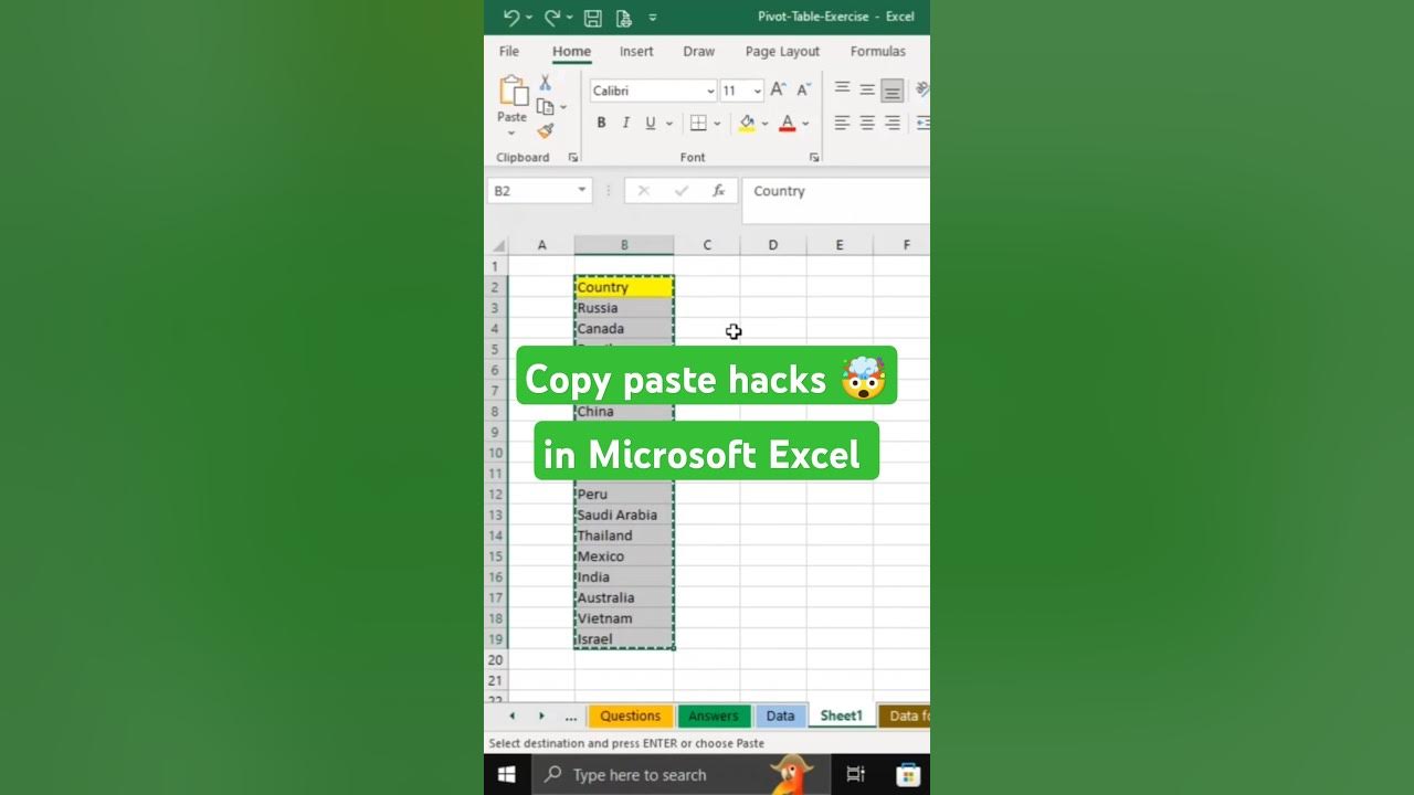 Copy paste hacks in Microsoft Excel 🤯 #copypaste #excelhacks #exceltips # ...