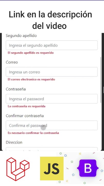 Validar un formulario con Laravel, JavaScript y Bootstrapt 5 sin recargar la página. - YouTube