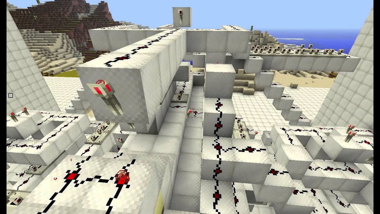 Minecraft - Hidden 2x3 piston door - With schematic - YouTube