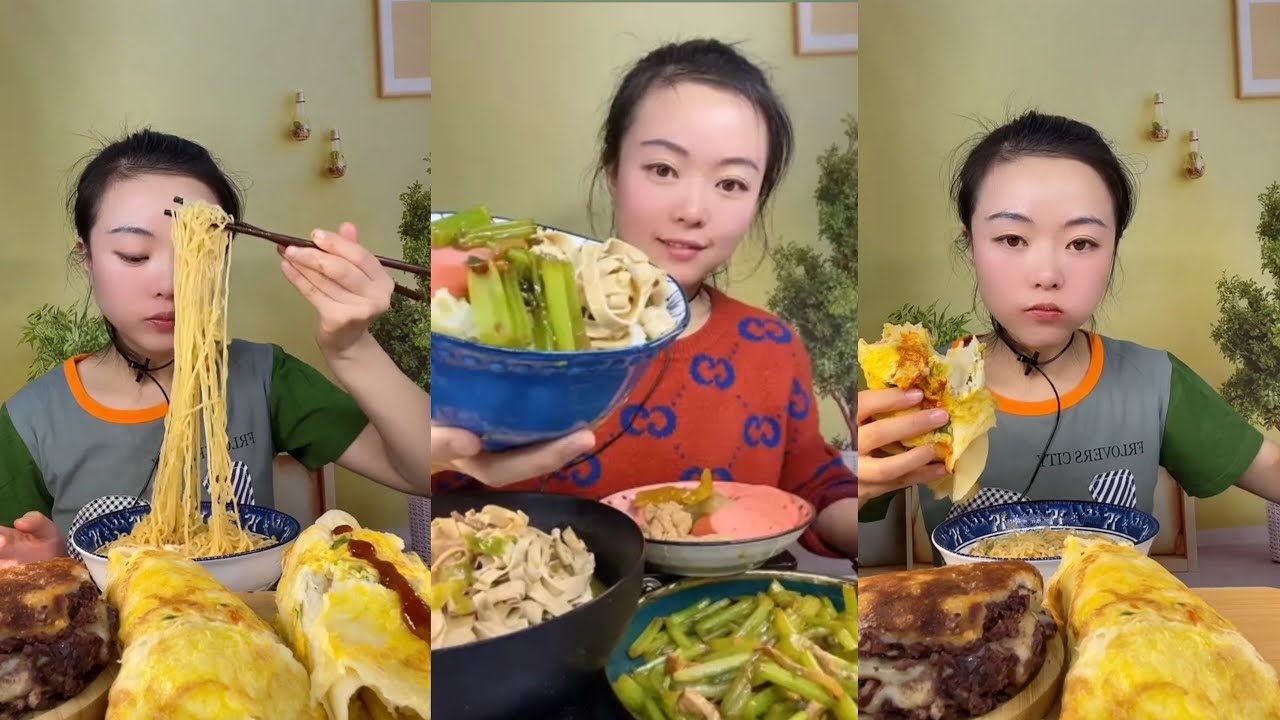 {ASMR}EP.14🍜🍛 Noodles and Rice Mix Mukbang (WKKeat@ #asmr #mukbang # ...