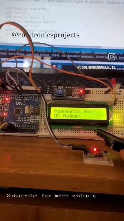 Magnetic field Detector with Arduino & LCD. #ytshorts #arduino #reels #trendingshorts #shorts ...