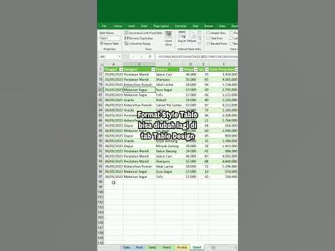 Fitur Penting di Excel ini Jarang Dibahas - Format as Excel Table - YouTube