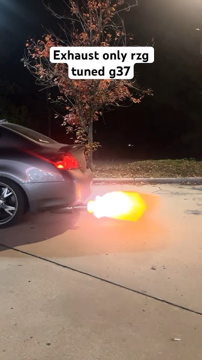 Rzg tuned g37 shooting flames 🔥 - YouTube