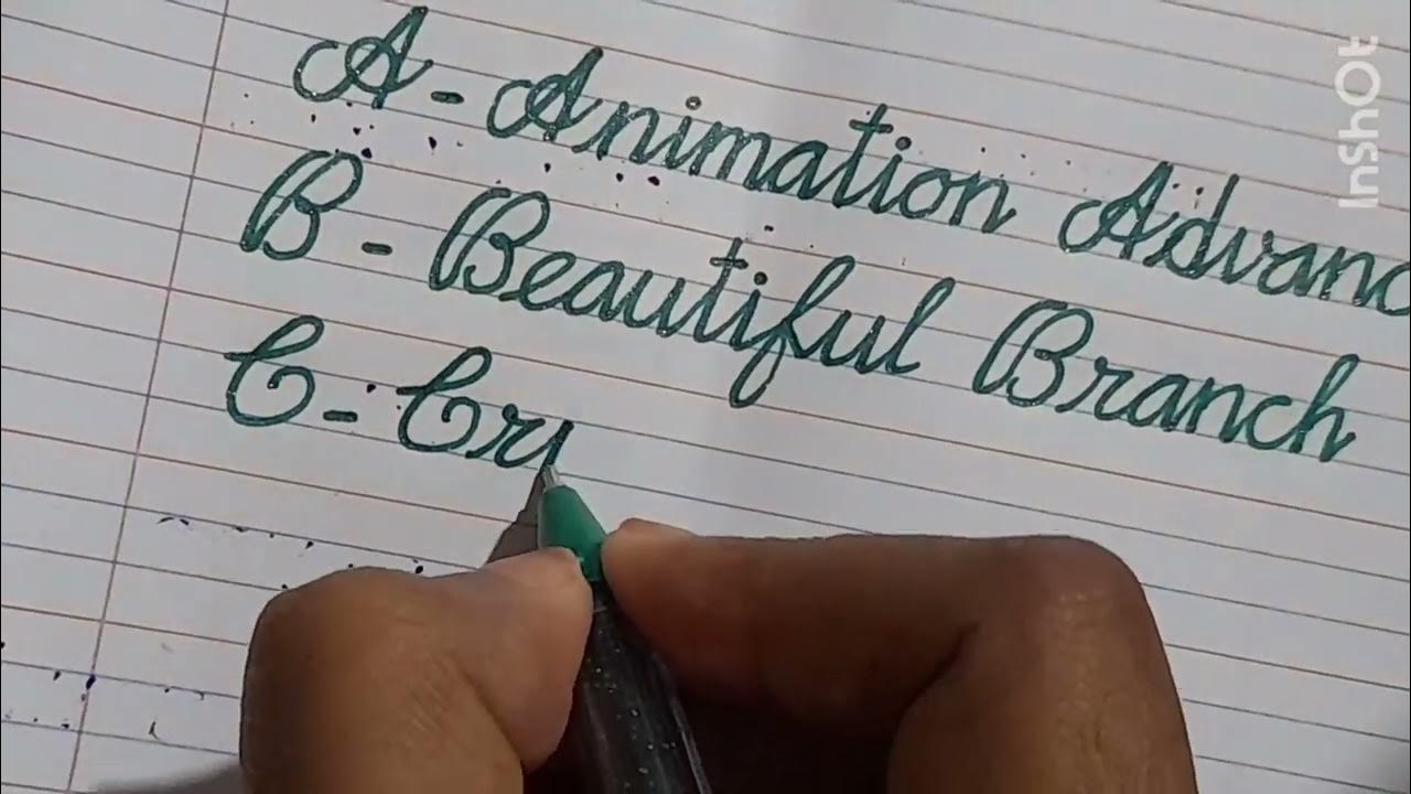 Neatest and beautiful cursive writing for beginners #cursive writing ...