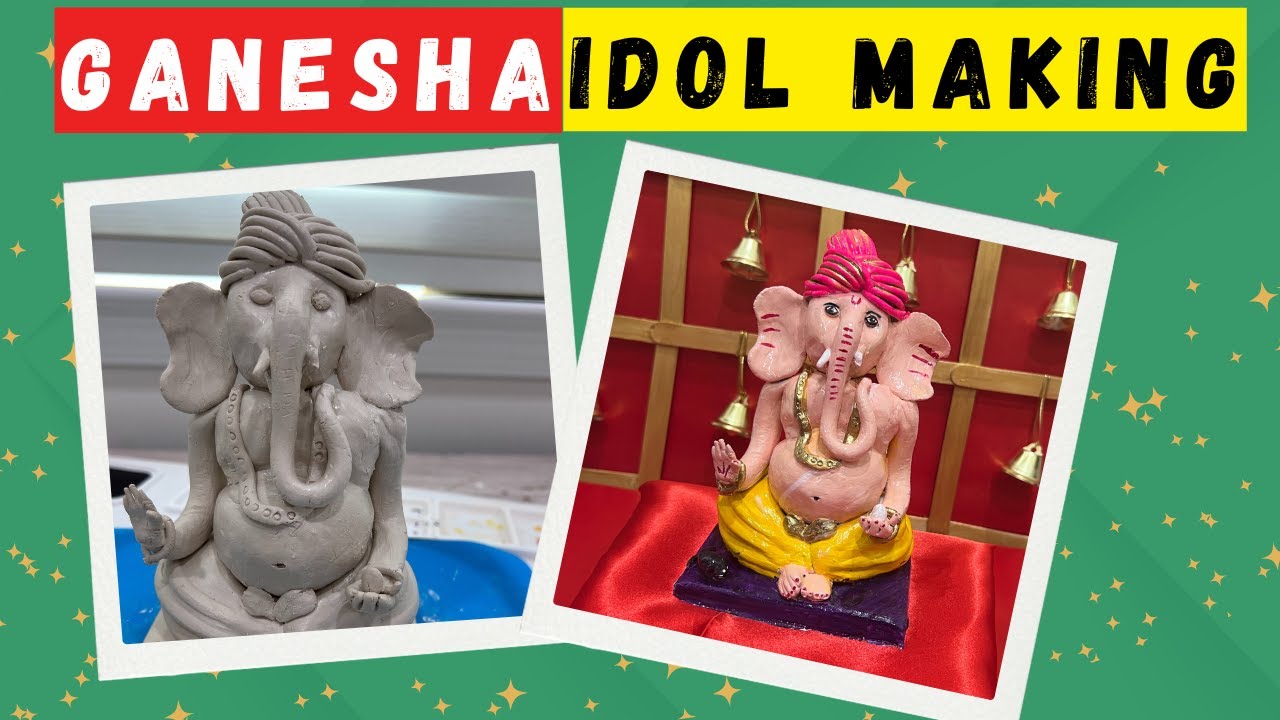Ganesha Idol Making at Home | How to make Easy eco-friendly Ganesha ...