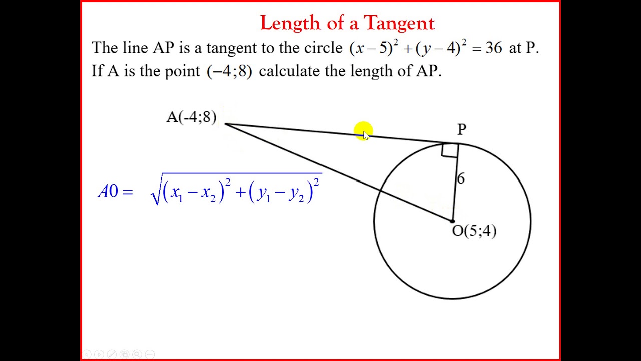 Length Of a Tangent 2 - YouTube