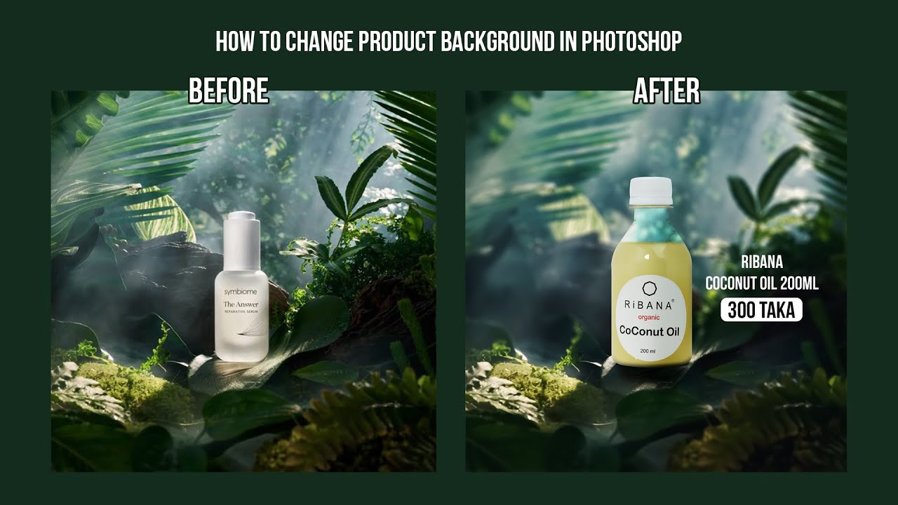 How to change product background in photoshop - YouTube