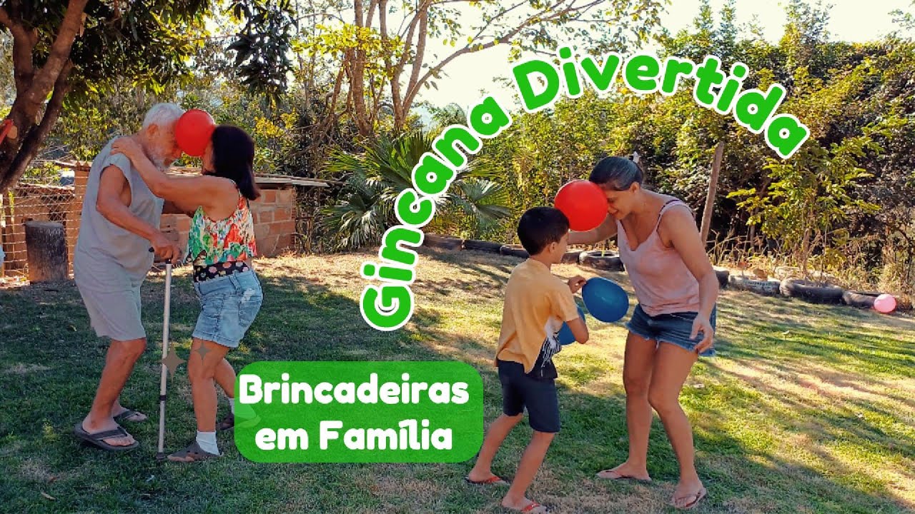 GINCANA EM FAMÍLIA I BRINCANDO COM BALÕES - YouTube