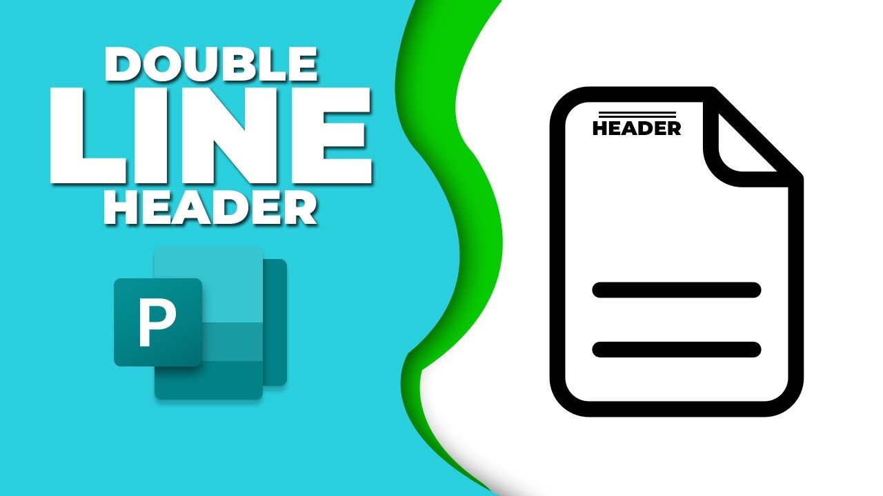 How to insert a double line in a header in Publisher - YouTube