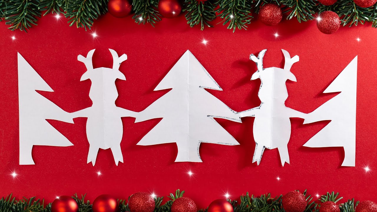 Cutting Paper Designs for Xmas Decoration ️ How to make Santa Claus ...
