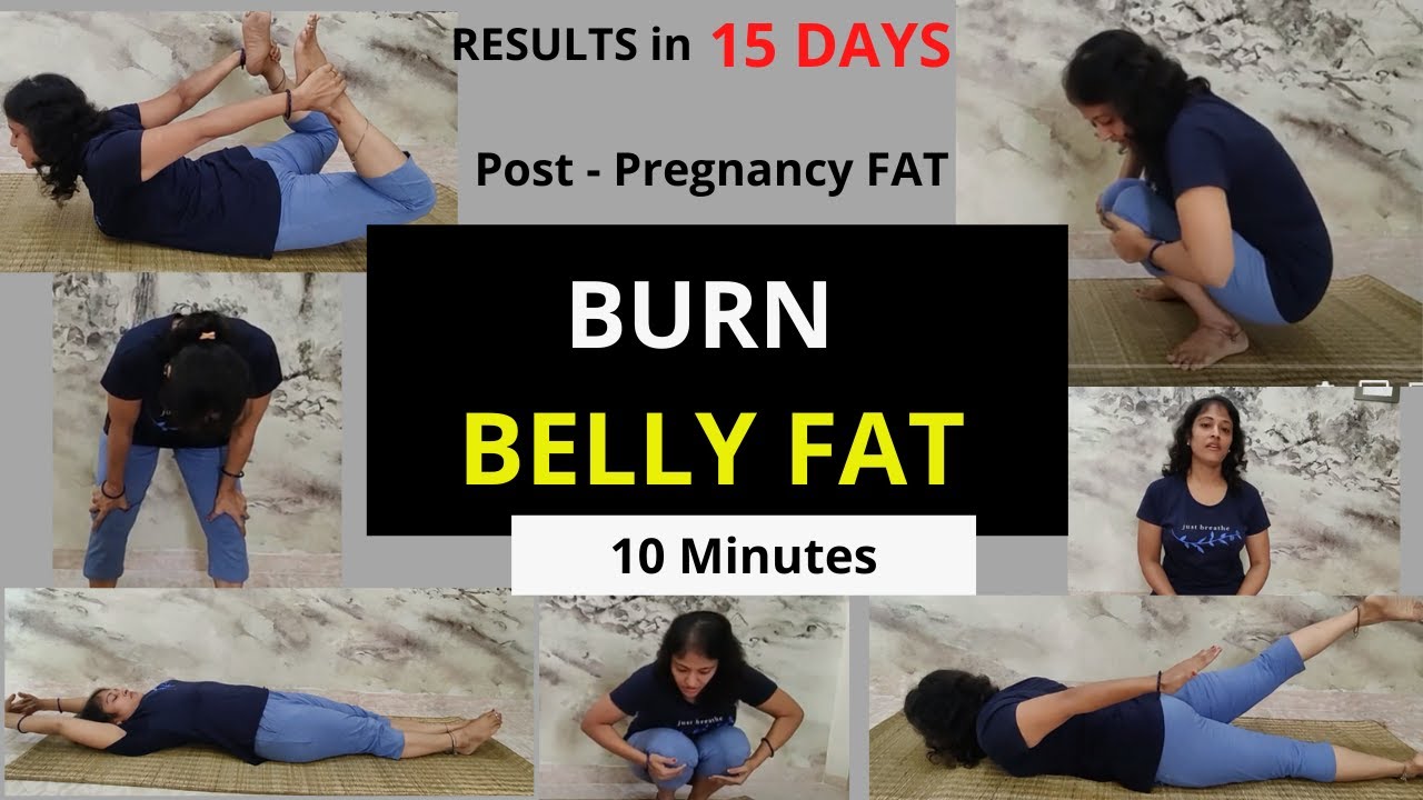 7 EASY EXERCISES to reduce belly fat | Post-Pregnancy Fat | 15 DAYS ...