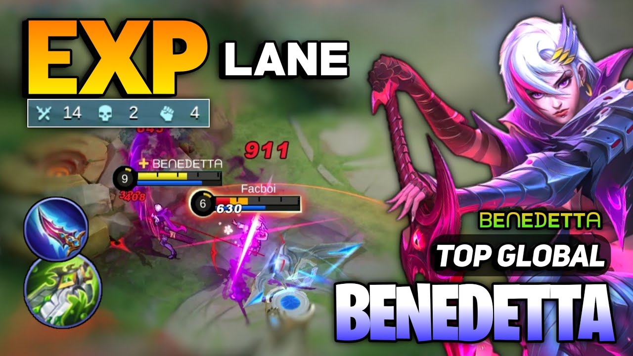 Benedetta EXP Lane Gameplay [ Benedetta Best Build Top Global ] By ...