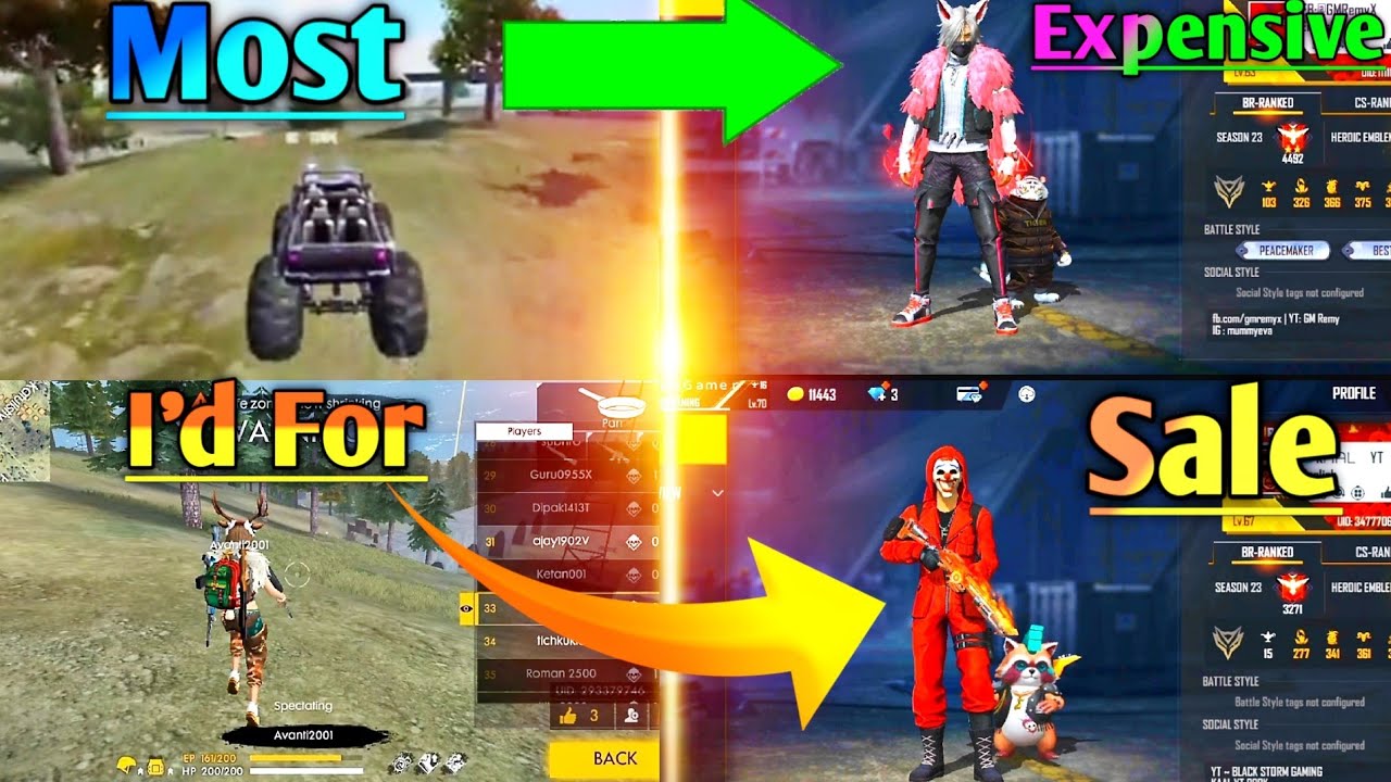 2017 To 2021 Old Player Id In Free Fire || Old Free Fire Id Player ...