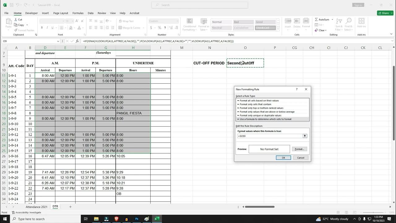 How to Isolate the 1st and 2nd Cut-Off Period in Automated DTR - YouTube