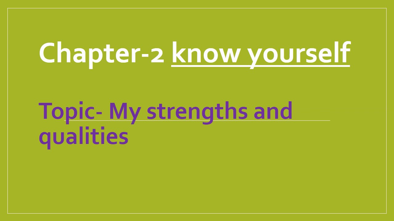 Know yourself || strengths and qualities || Video to help kids know ...