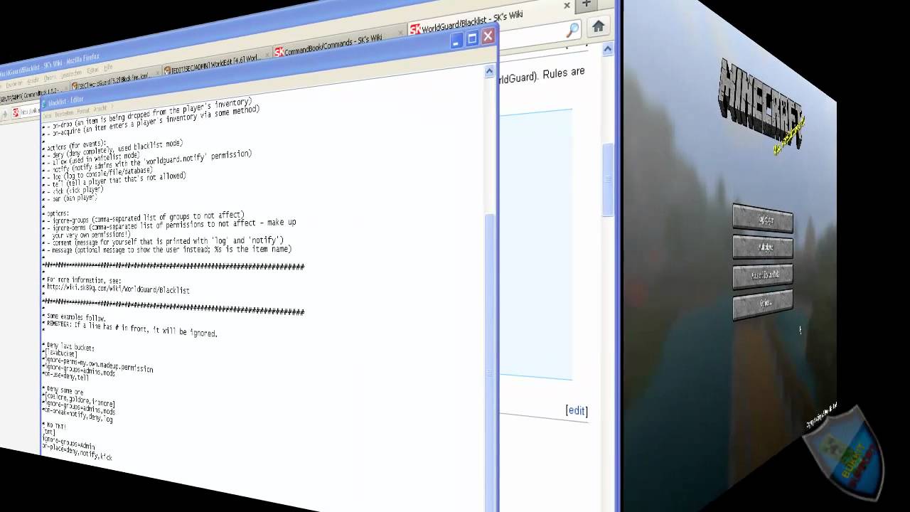 minecraft bukkit server 1.8 Tutorial Plugin Worldguard /Edit ...